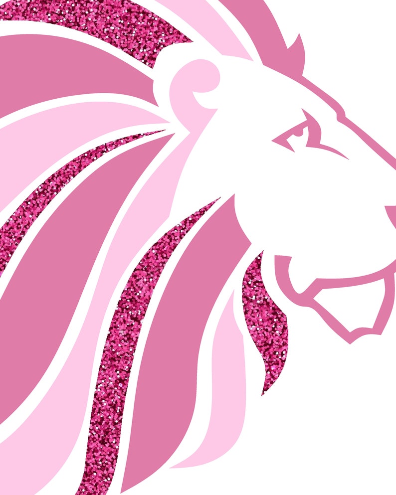 Alpha Delta Pi Adpi Sorority Gallery Wall Art PINK Lion Mascot Print ...