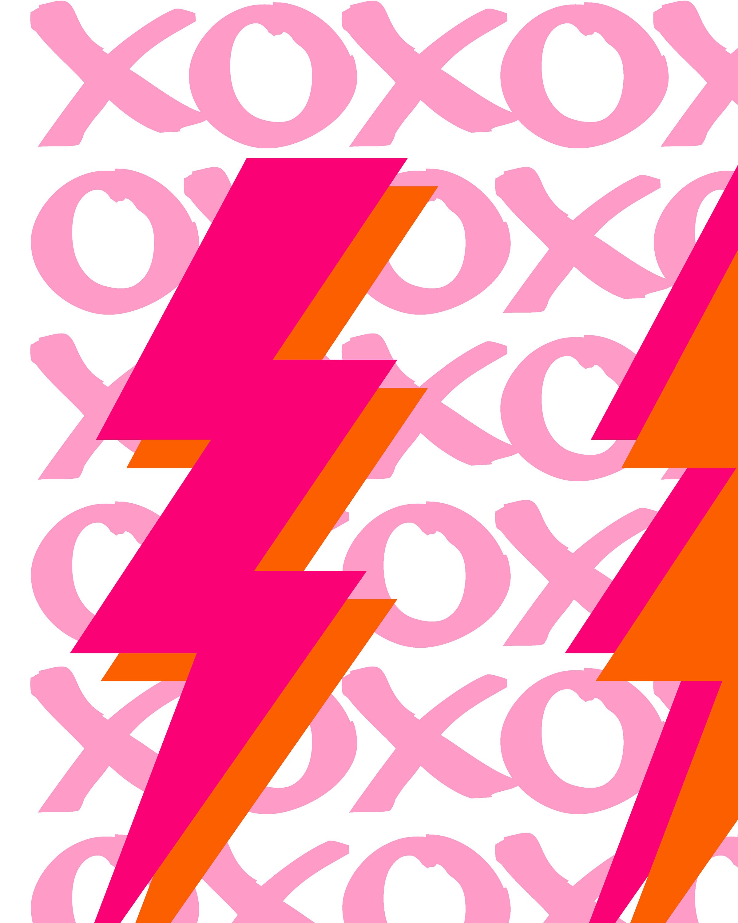 Preppy Thunder Wall Art, Preppy Room Decor, Preppy Lightning Bolt Print ...