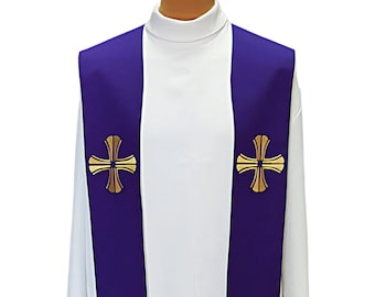 Navy Satin Graduation Stole for Adults Grad Sash Choir or Clergy Stoles ...