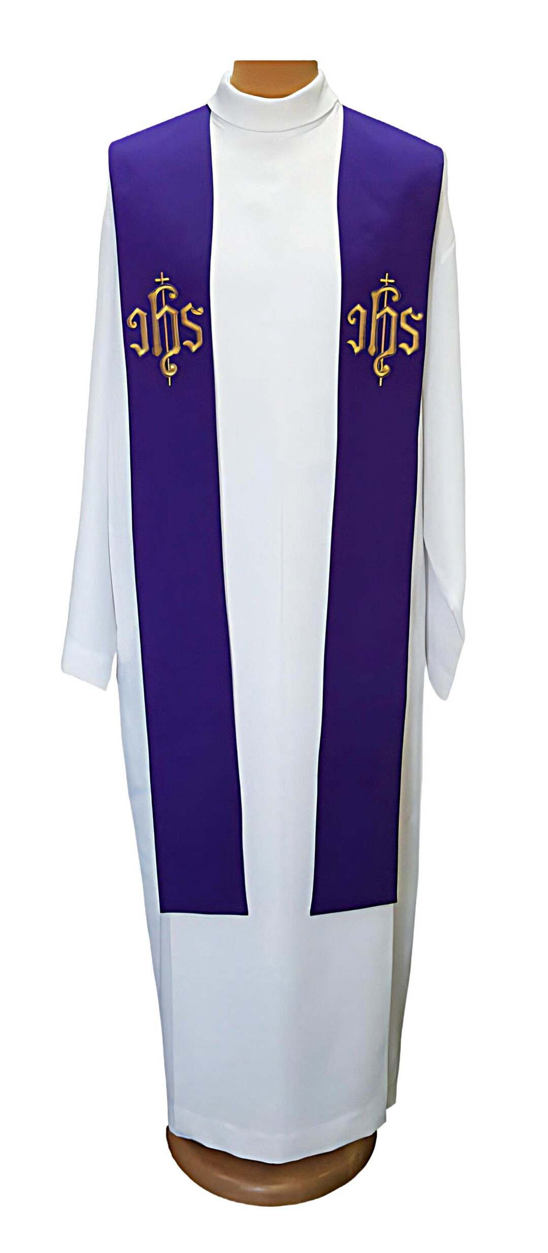 Regal Elegance Purple Priestly Stole for Liturgical Celebrations - Etsy