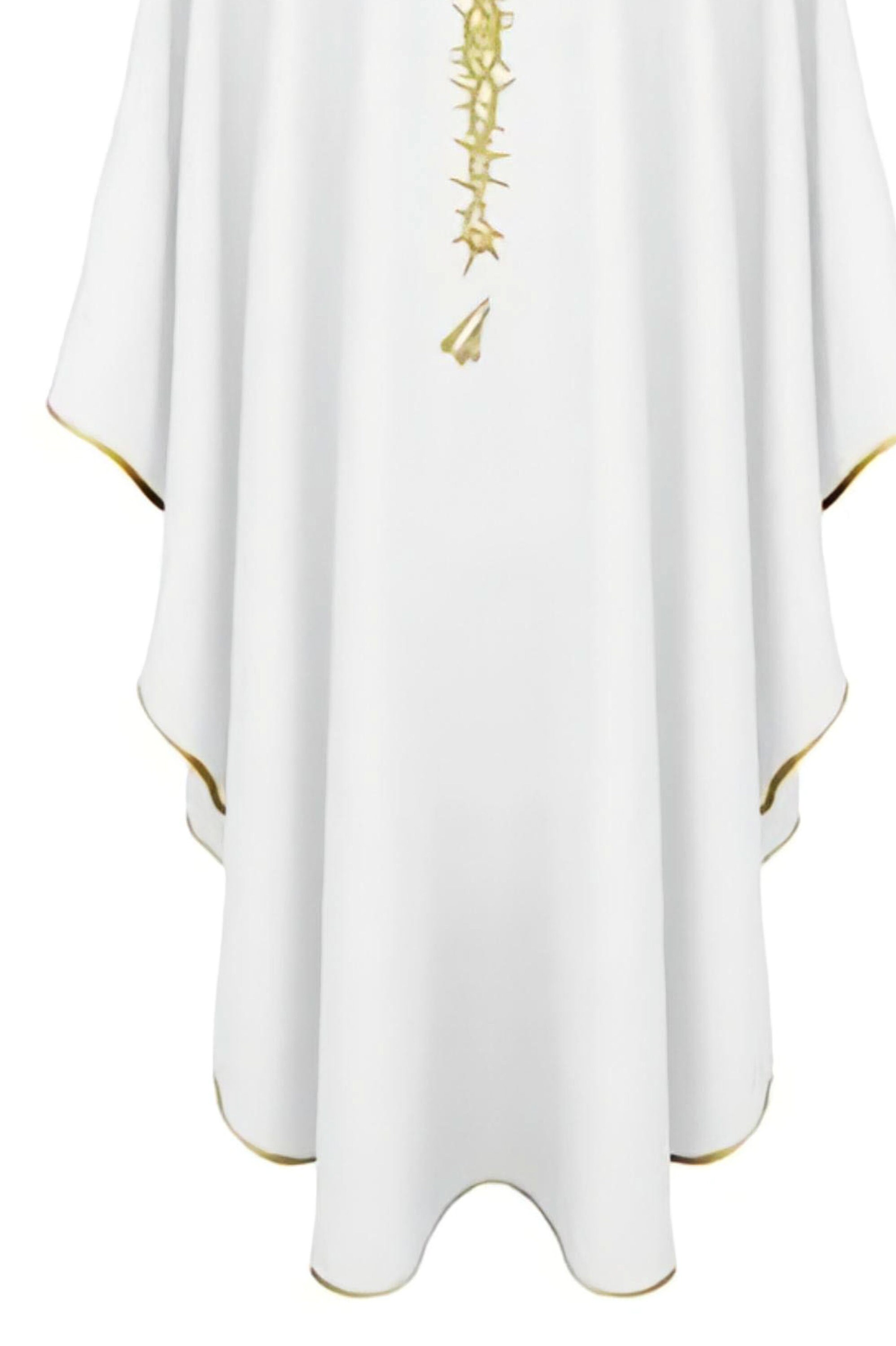 White Liturgical Chasuble With Thorn Cross - Etsy