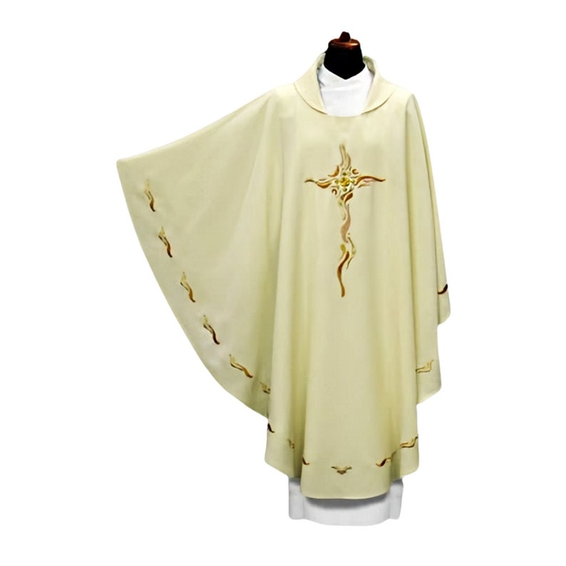 Whispering Ivory: Cream Chasuble for Serene Worship - Etsy