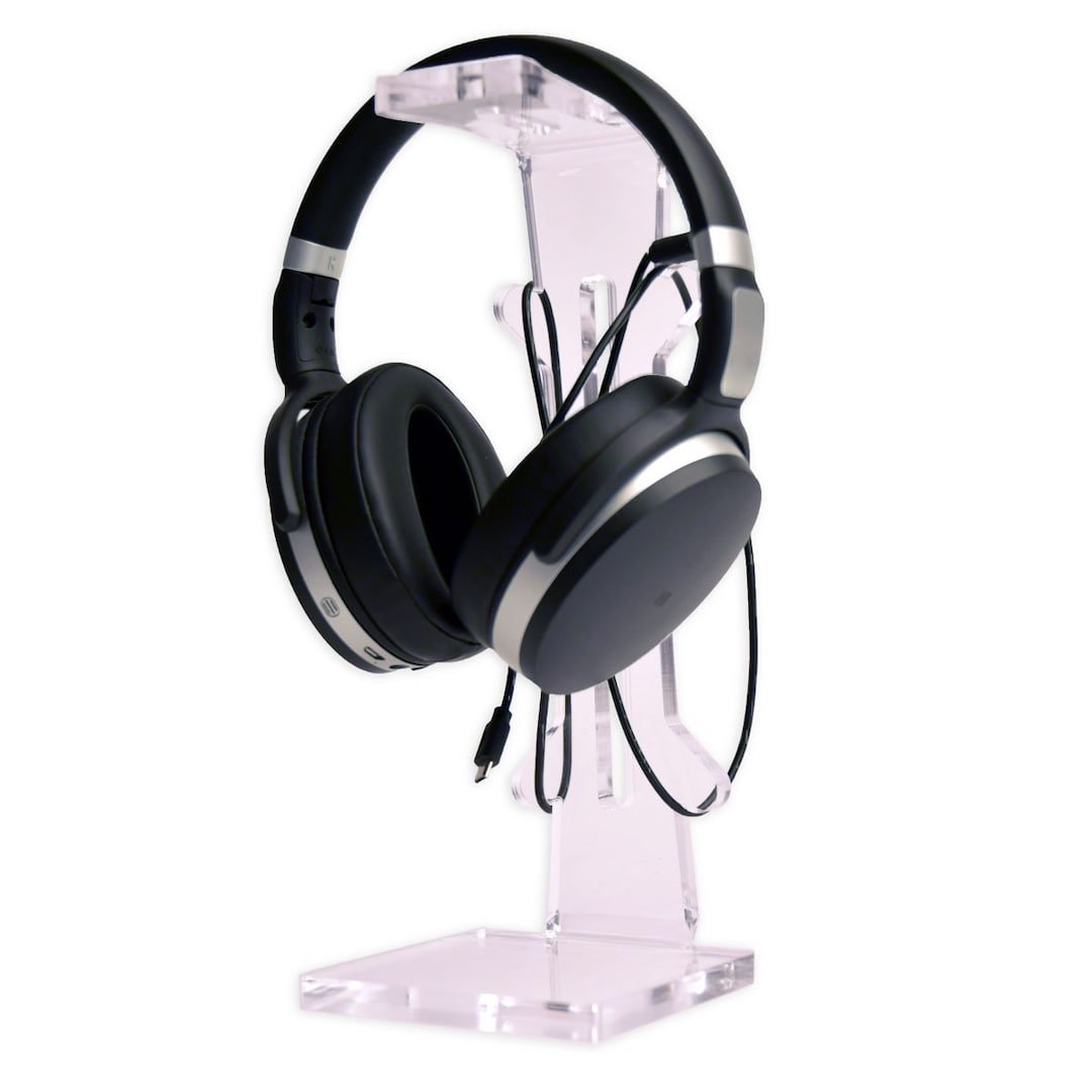 Headset Stand Headphone Holder Made of Thick Transparent Acrylic Glass ...