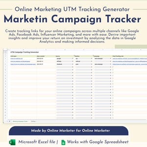 Marketing Campaign Tracker | UTM Tracking Generator | Marketing ...