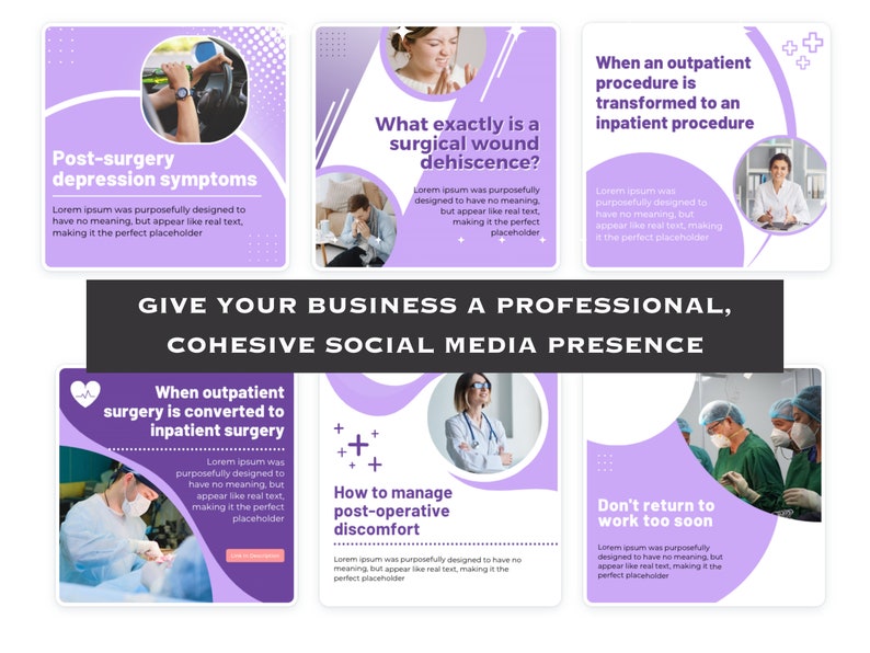 Plastic Surgery Templates for Social Media Canva Editable - Etsy