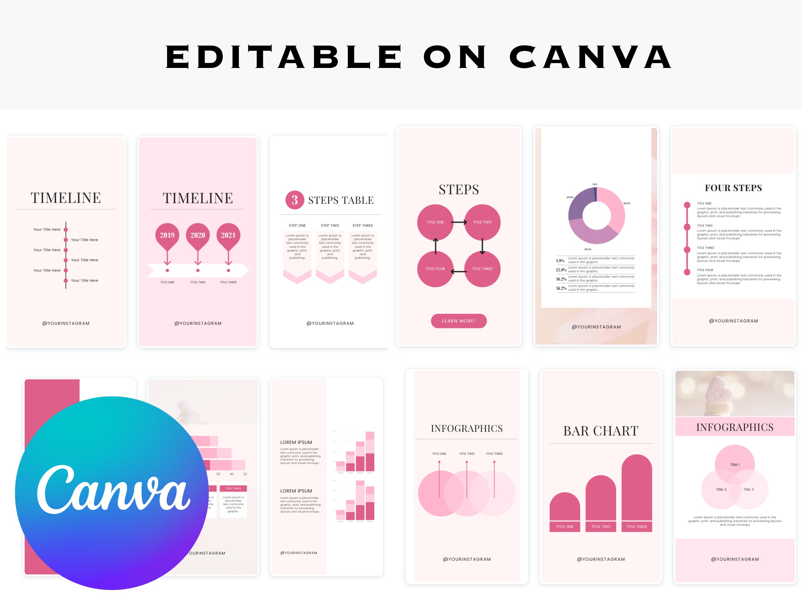 Infographic Templates for Social Media, Instagram Infographic Templates ...
