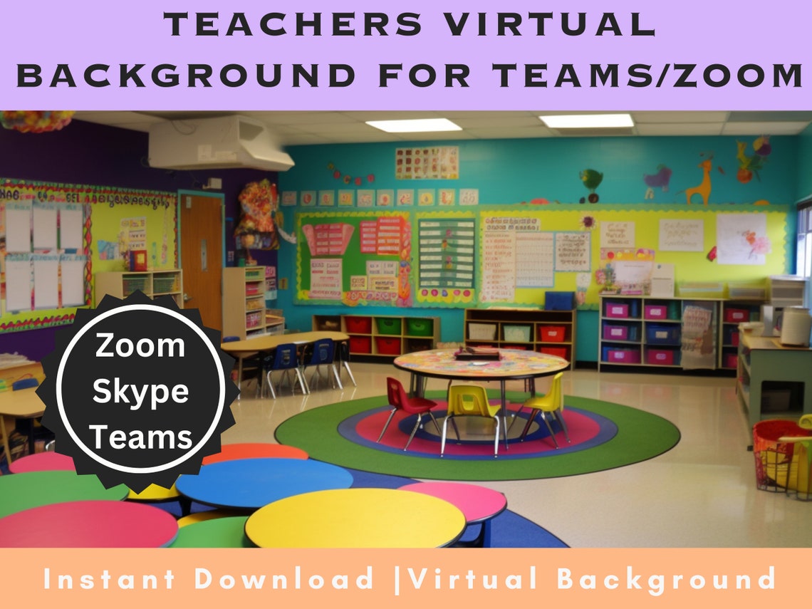 Teacher's Zoom Background - High-quality Download - Virtual Classroom ...