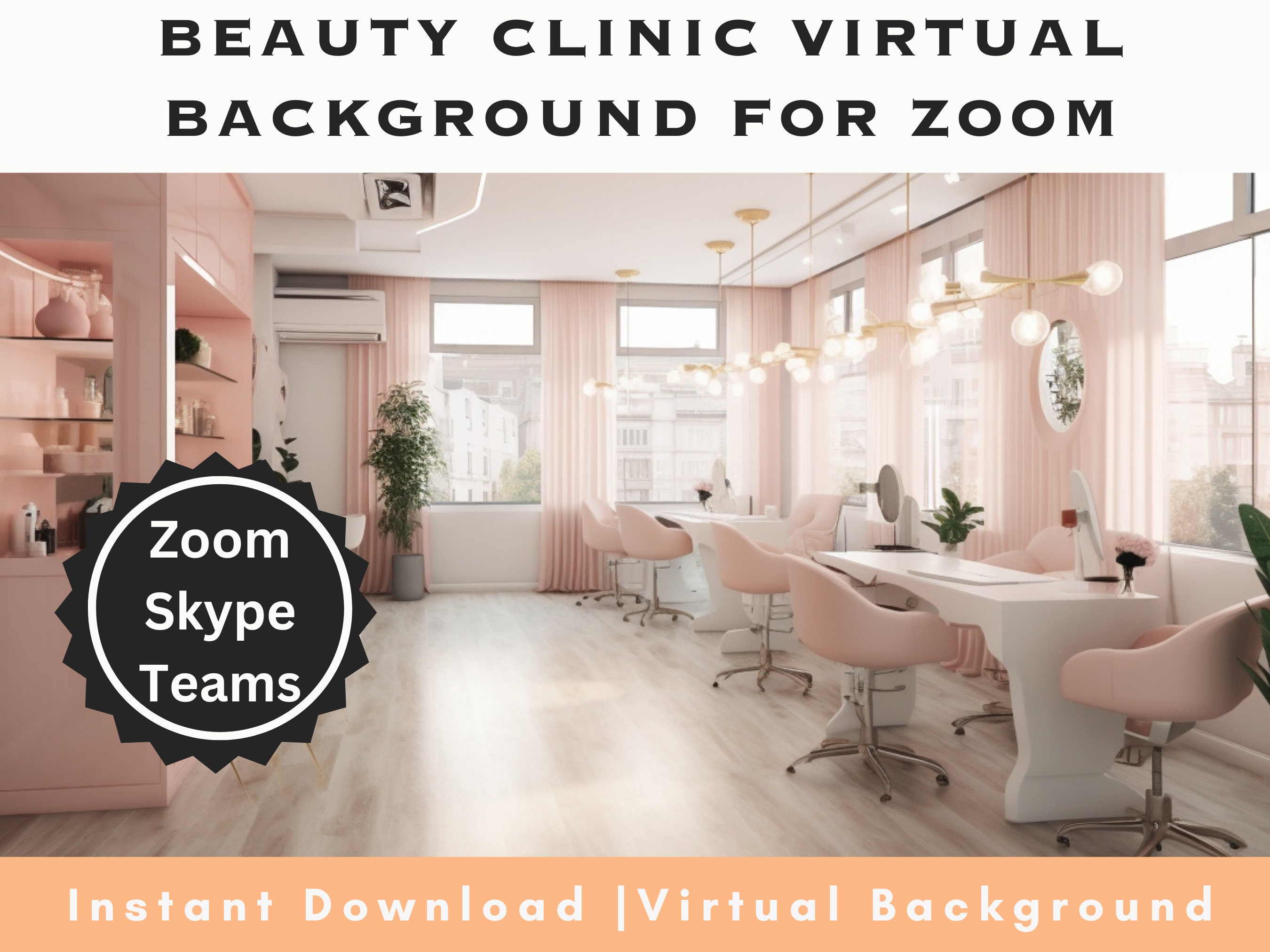 Beauty Clinic Zoom Background - High-quality Digital Download - Ideal ...