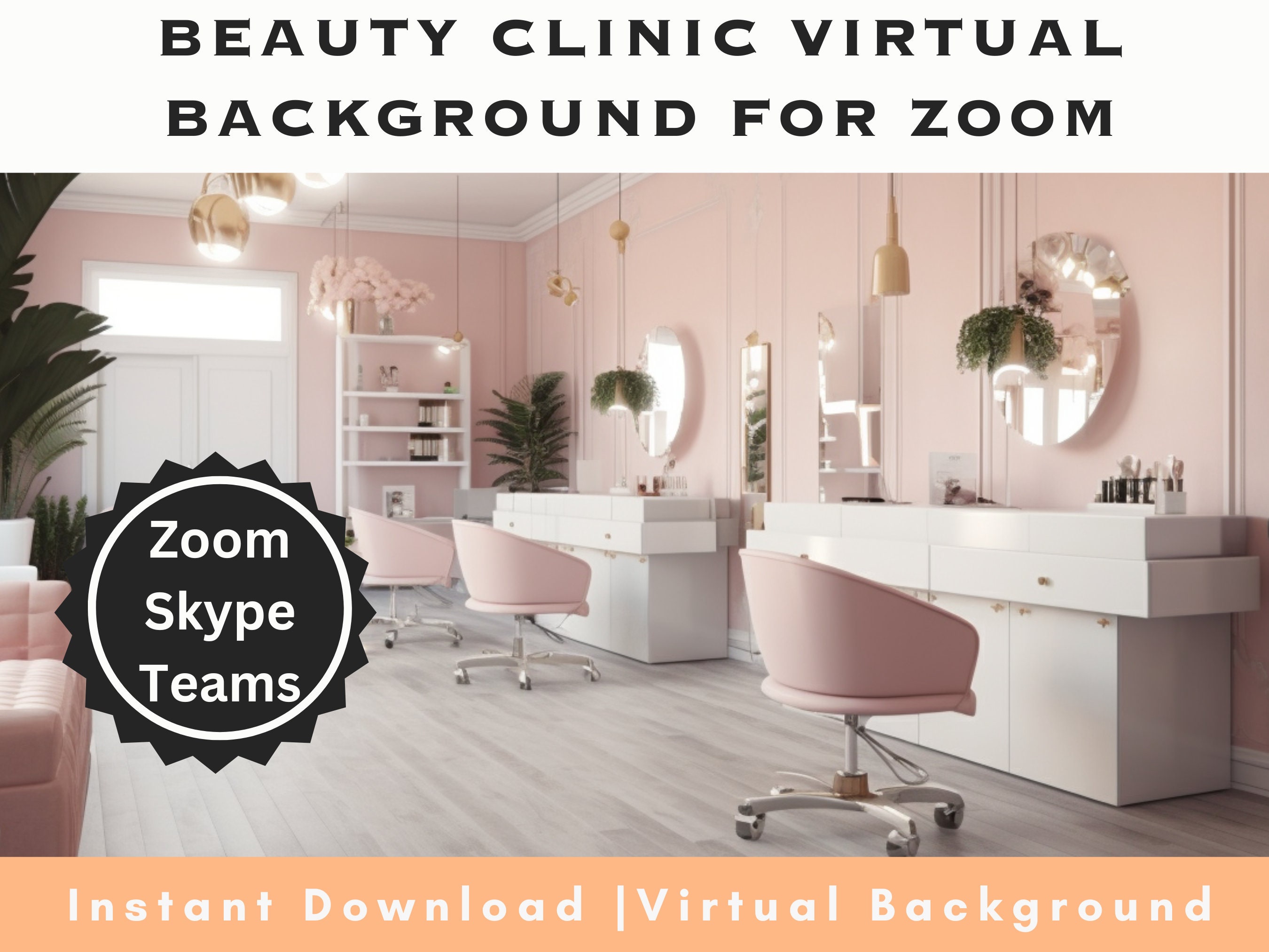Beauty Clinic Zoom Background - High-quality Digital Download - Ideal ...