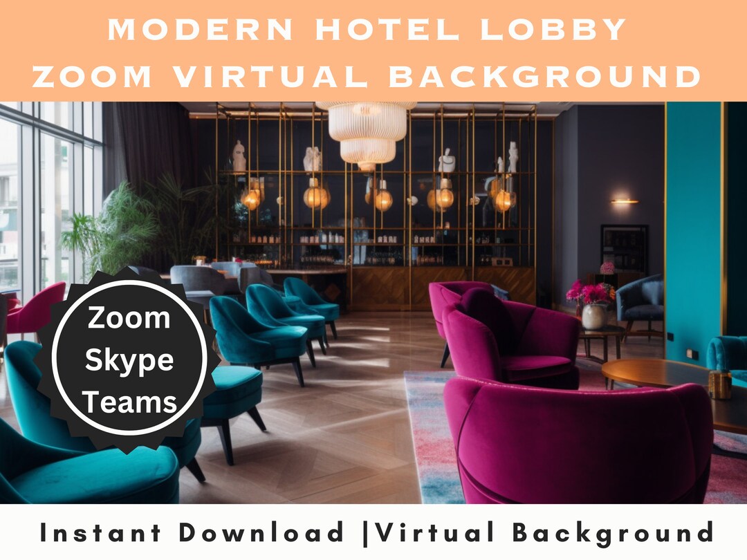 Modern Virtual Background in the Style of a Hotel Lobby - Etsy