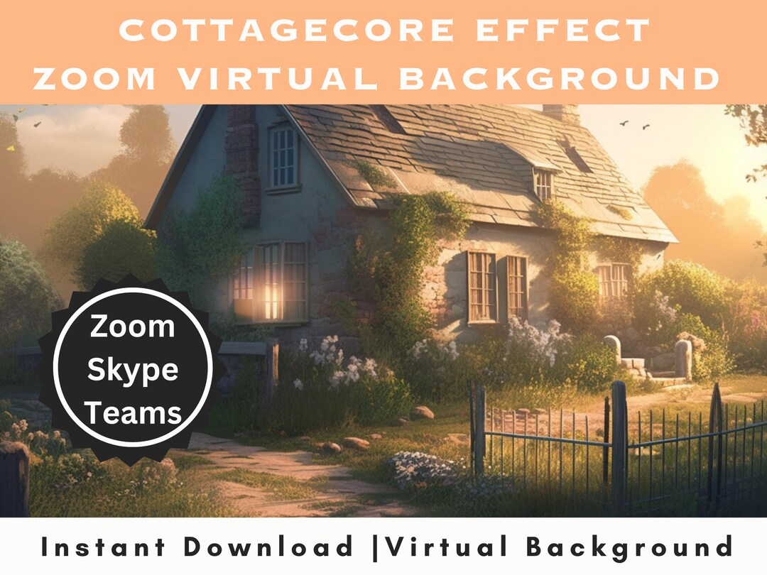 Cottagecore Virtual Background, Cottage Background for Zoom, Aesthetic ...