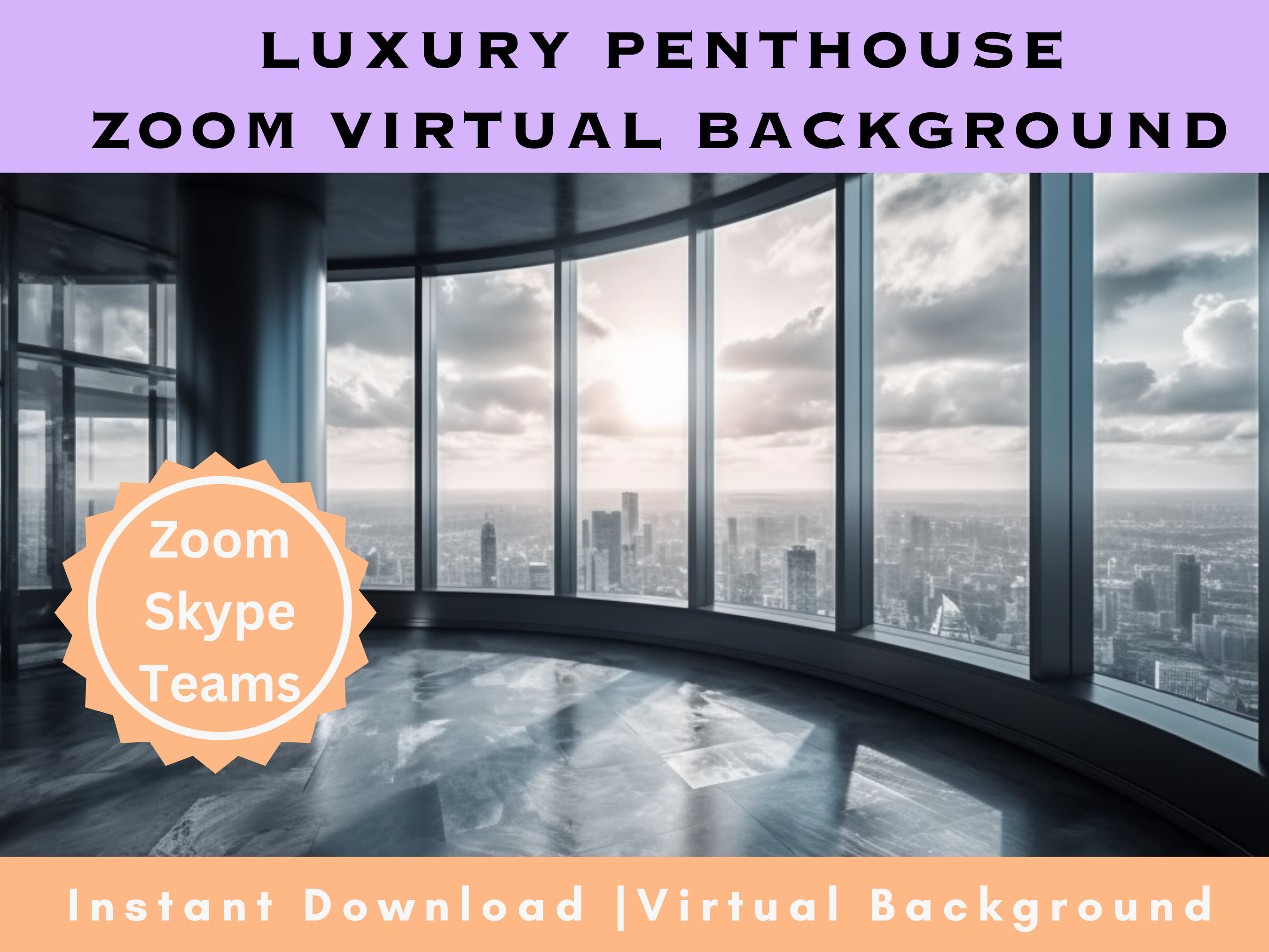 Virtual Zoom Background - Professional Quality - Luxury Penthouse Suite ...