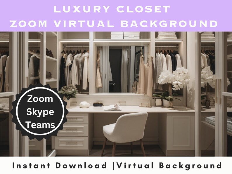 Feminine Closet Virtual Background, Girly Closet Virtual Background ...