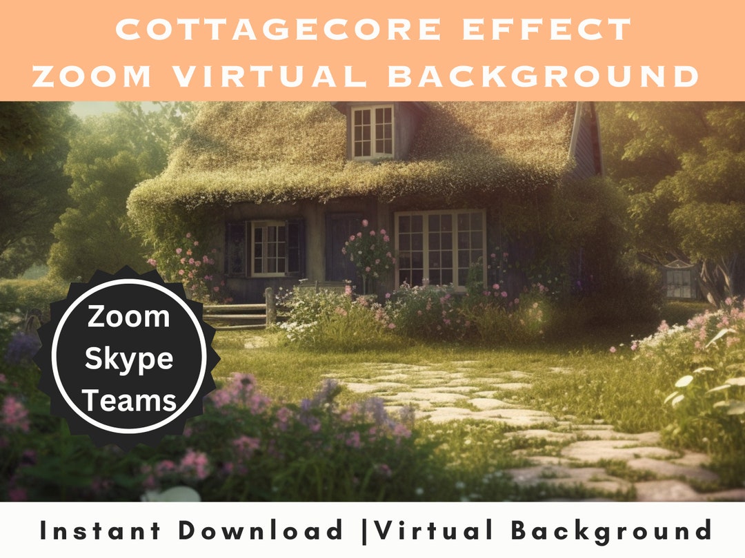 Cottagecore Virtual Background, Cottage Background for Zoom ...