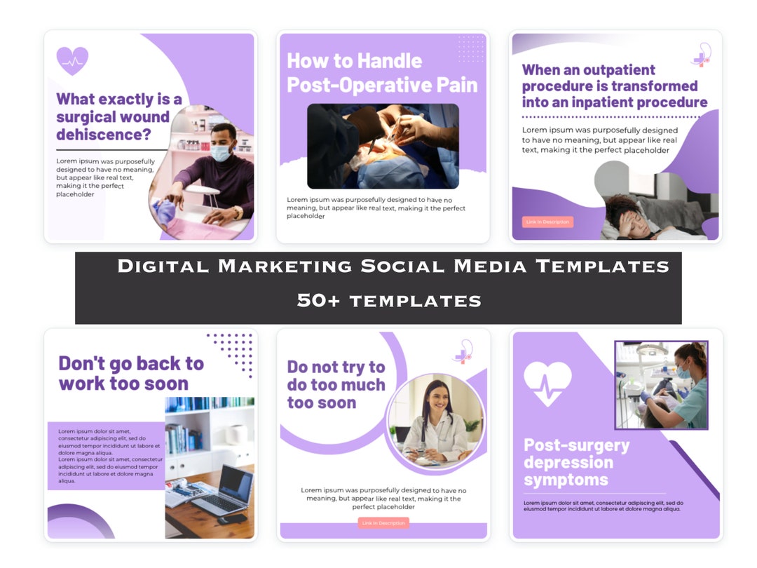 Plastic Surgery Templates for Social Media, Canva Editable Templates ...