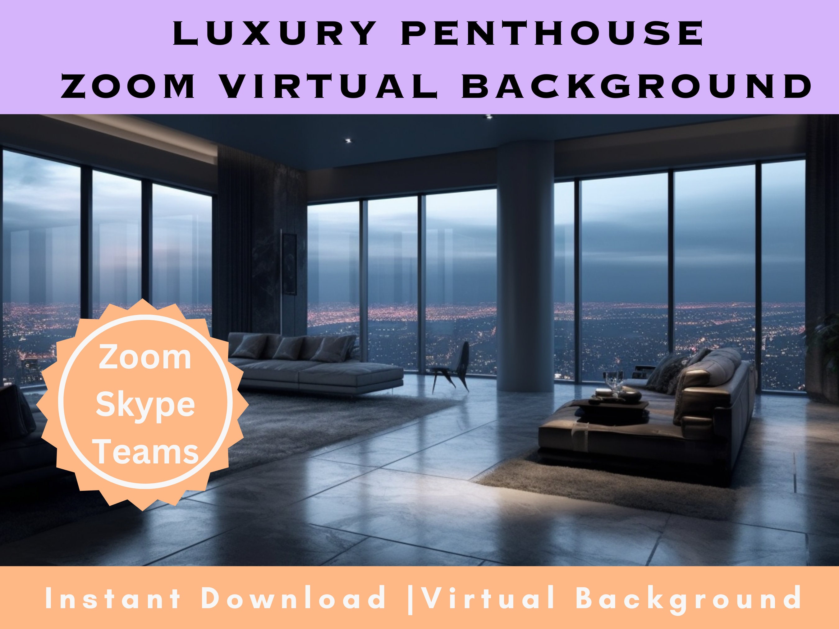 Zoom Background BUNDLE professional Quality Luxury Penthouse Suite ...