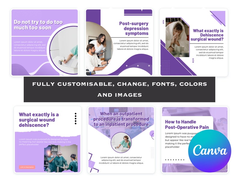Plastic Surgery Templates for Social Media, Canva Editable Templates ...
