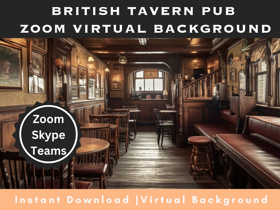 British Tavern Pub Zoom Background - High-quality Digital Download ...