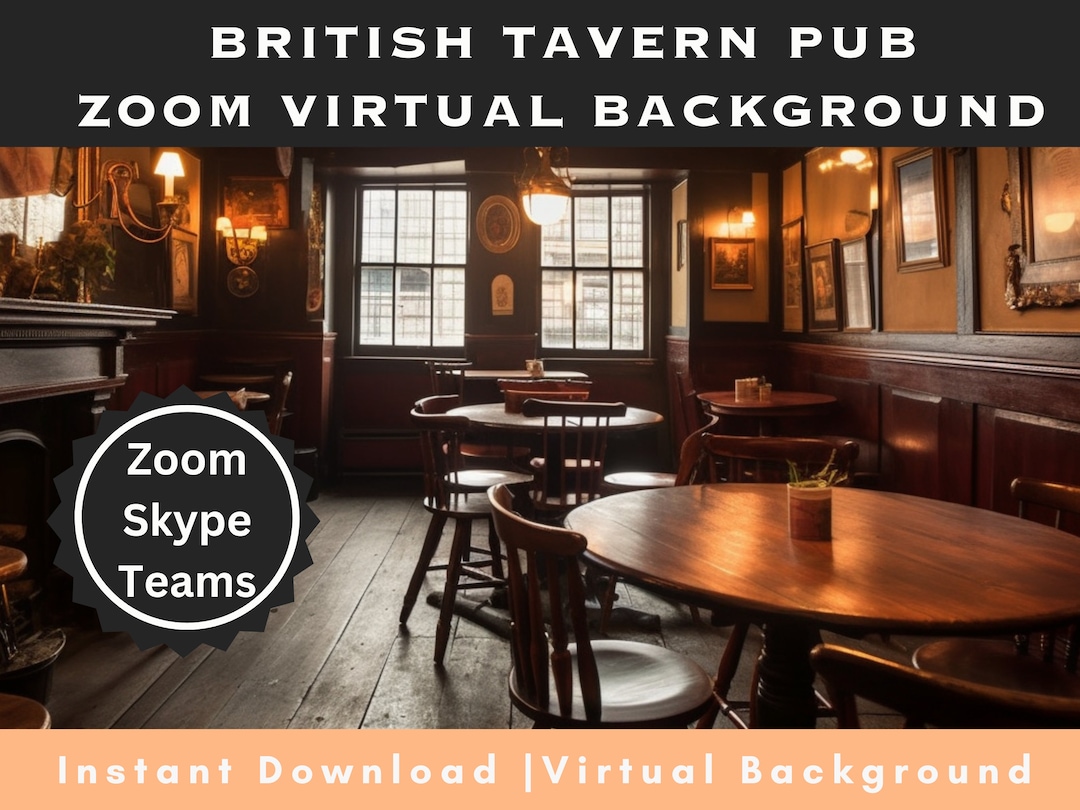 British Tavern Pub Zoom Background - High-quality Digital Download ...