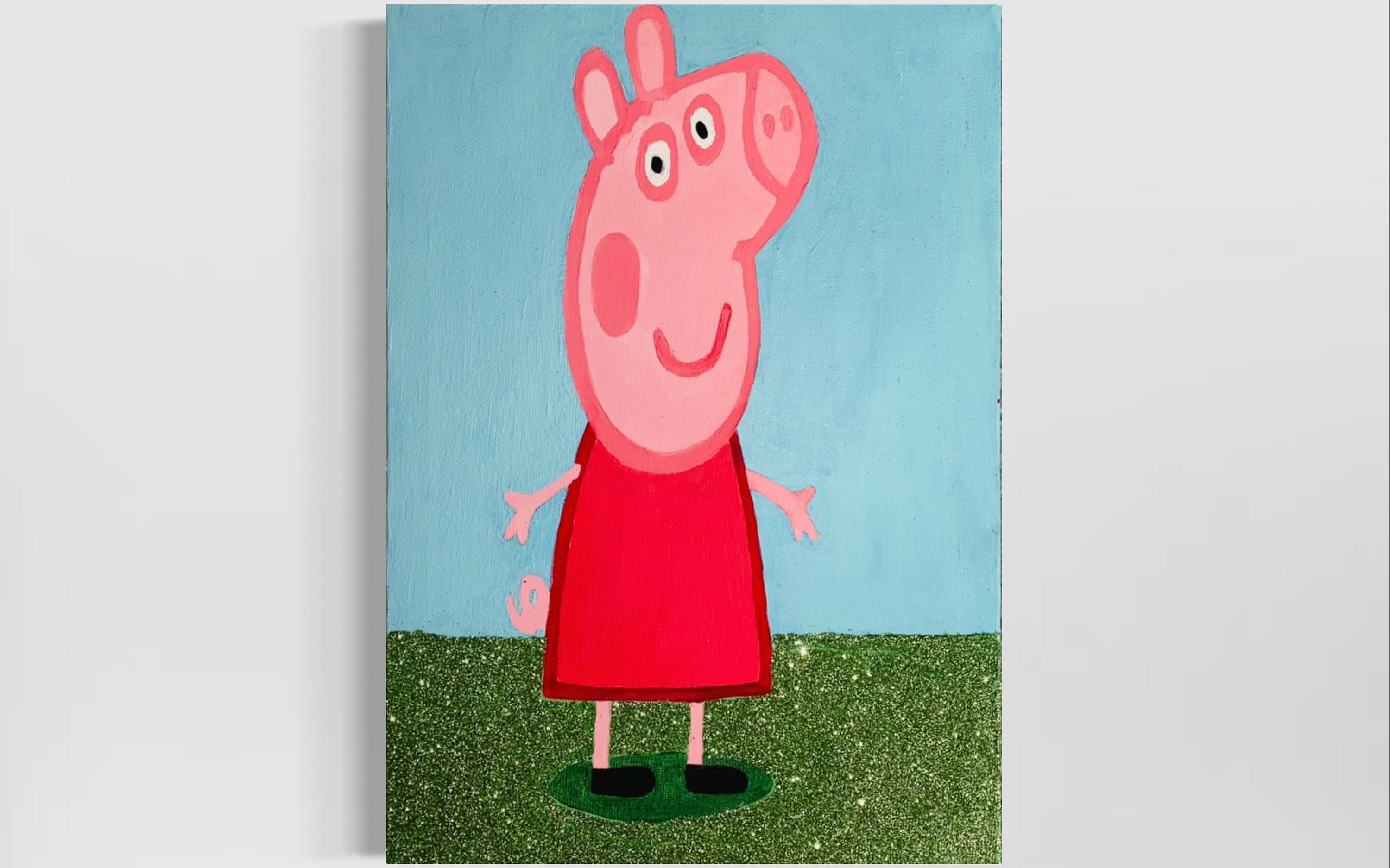Peppa Pig Glitter Painting - Etsy