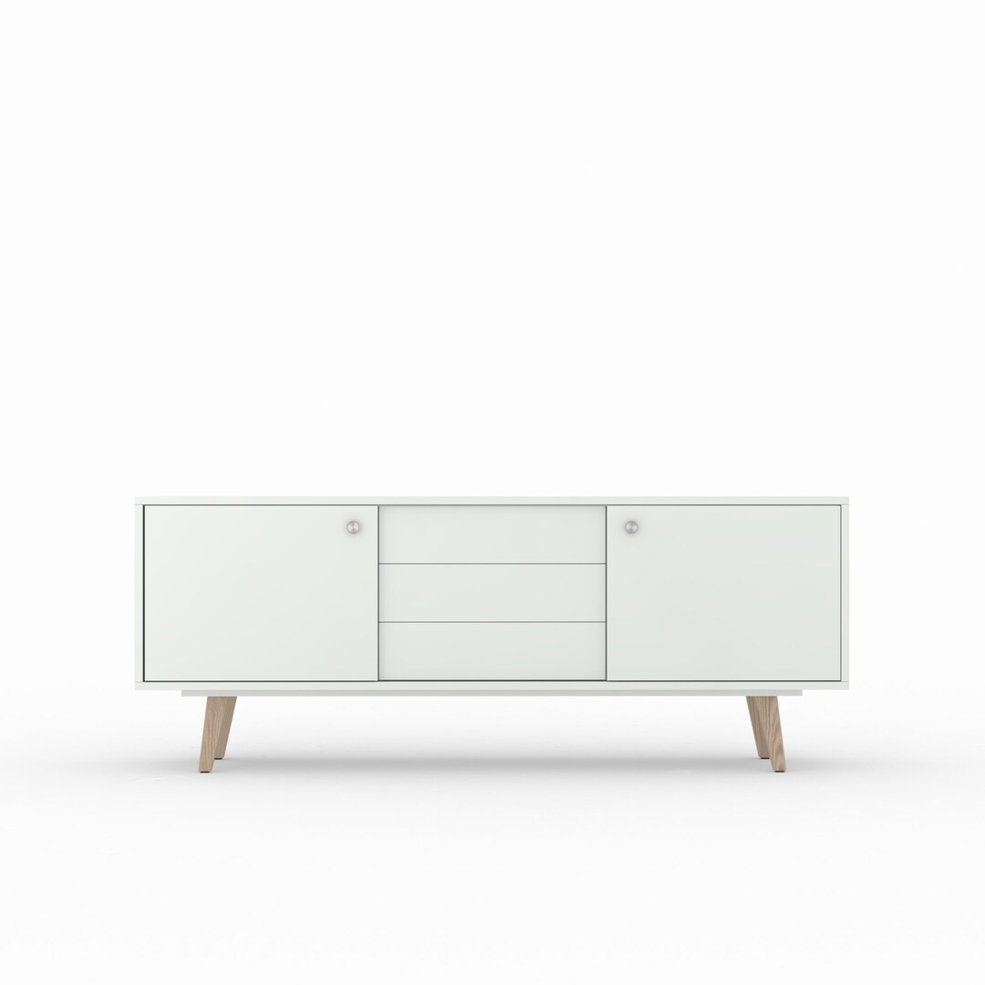 MINT TV Cabinet, Color. Matt Varnish. TV Sideboard. Handmade. Light ...