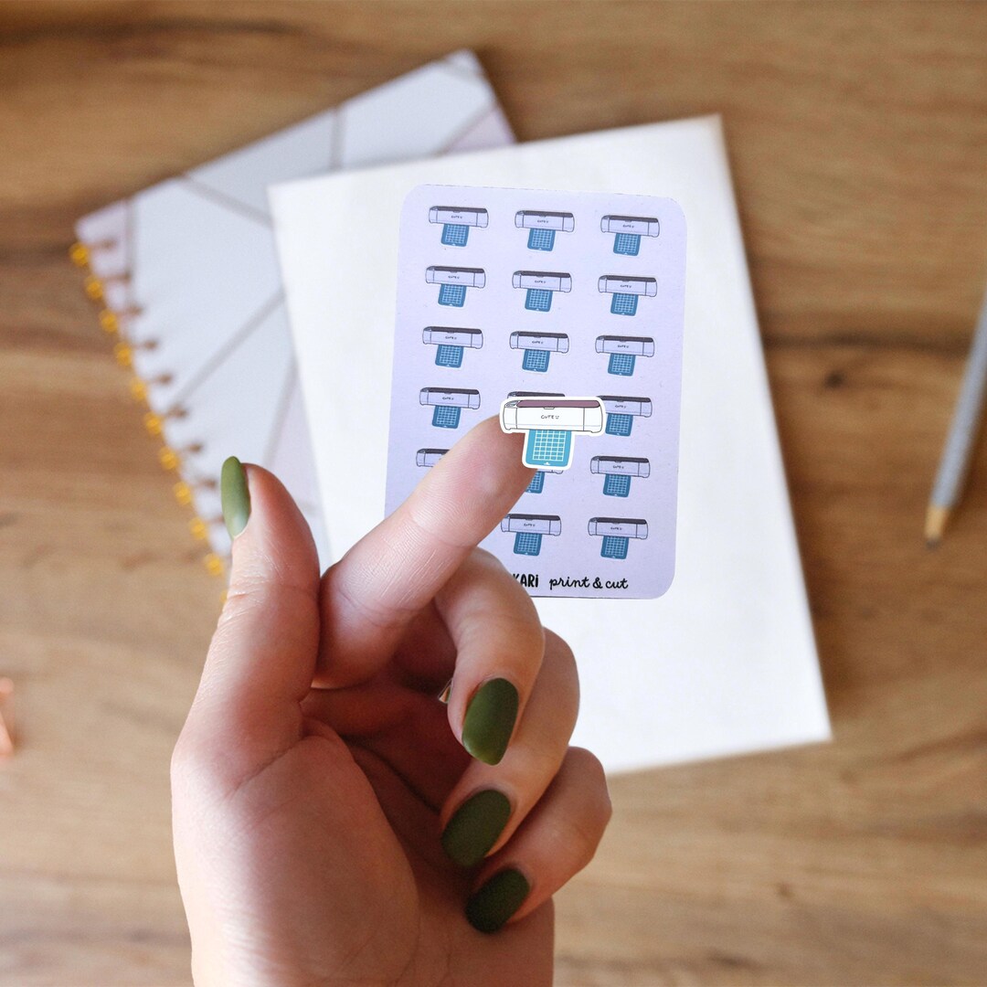Sticker print & Cut Plotter With Cutting Mat I Small Handmade Stickers ...