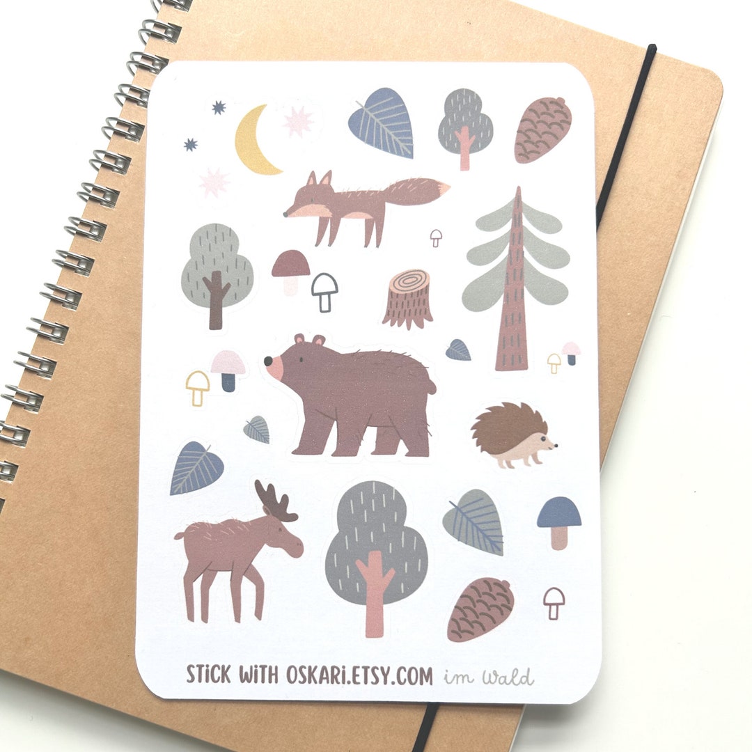 Sticker Forest Animals Bullet Journal I Decorative Stickers - Etsy