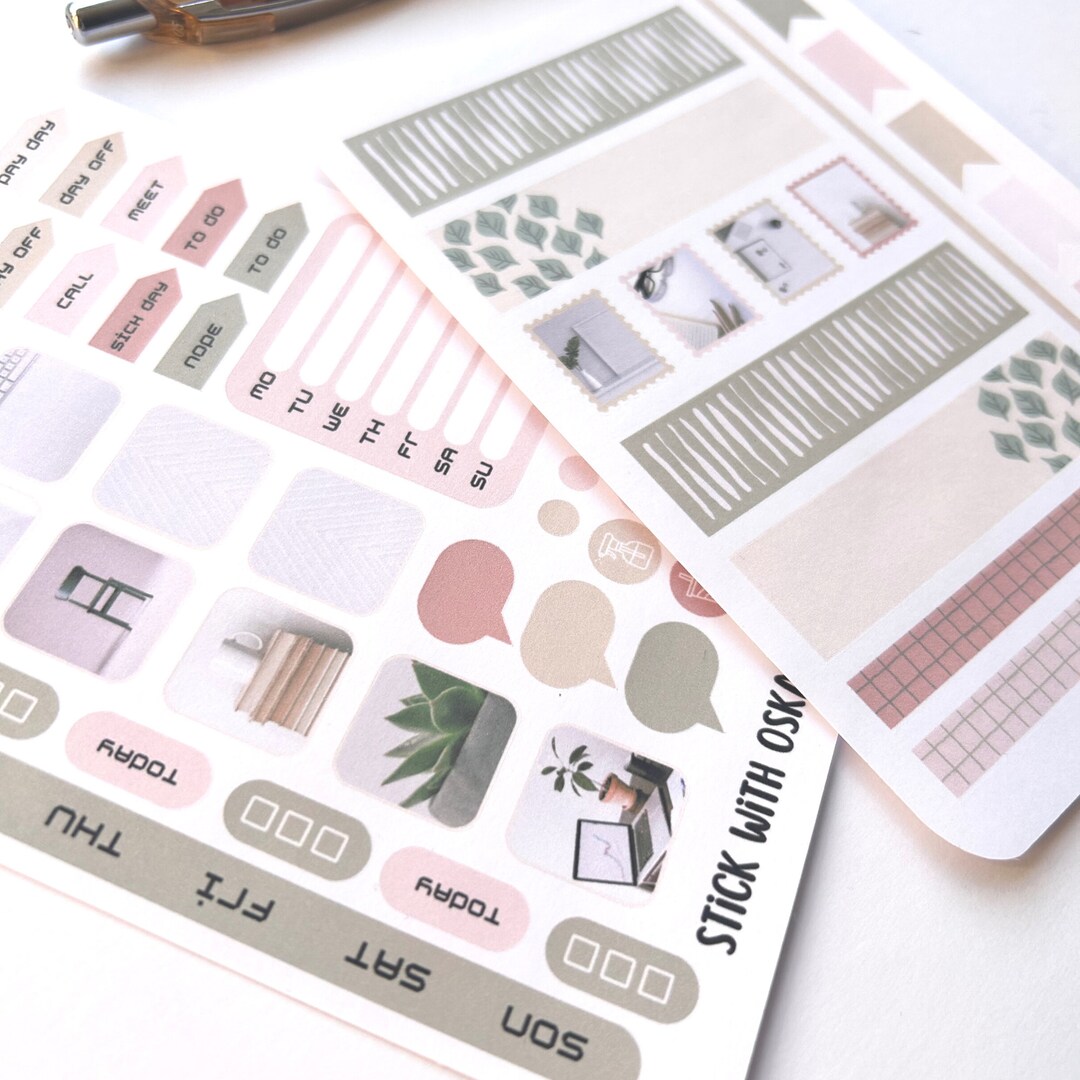 Hobonichi Weeks Sticker Kit minimalism Neutral Functional Planner ...