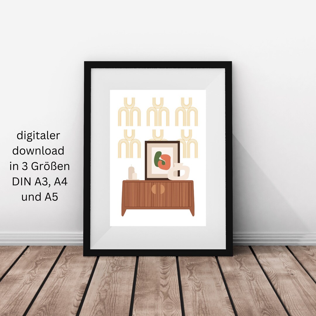 Retro Poster Instant Print Digital Download PDF Image Wall Decoration ...