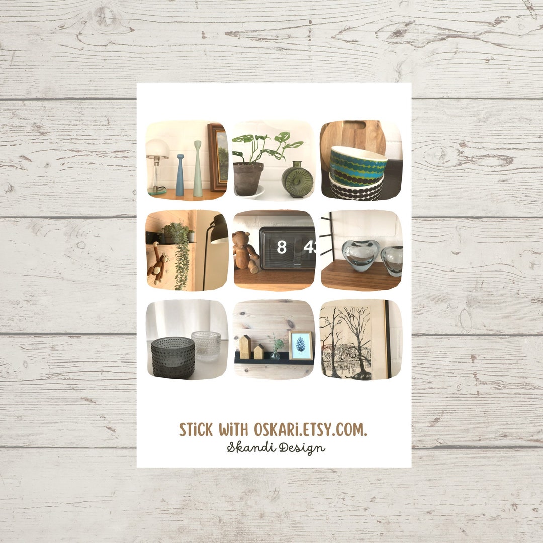 Skandi Design Sticker Nordic Photos Sticker Interior Mid Century Modern ...