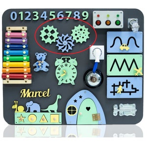 Element to Wooden Busy Board Parts Colorful Spinning Racks Set ...