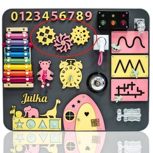 Element to Wooden Busy Board Parts Colorful Spinning Racks Set ...