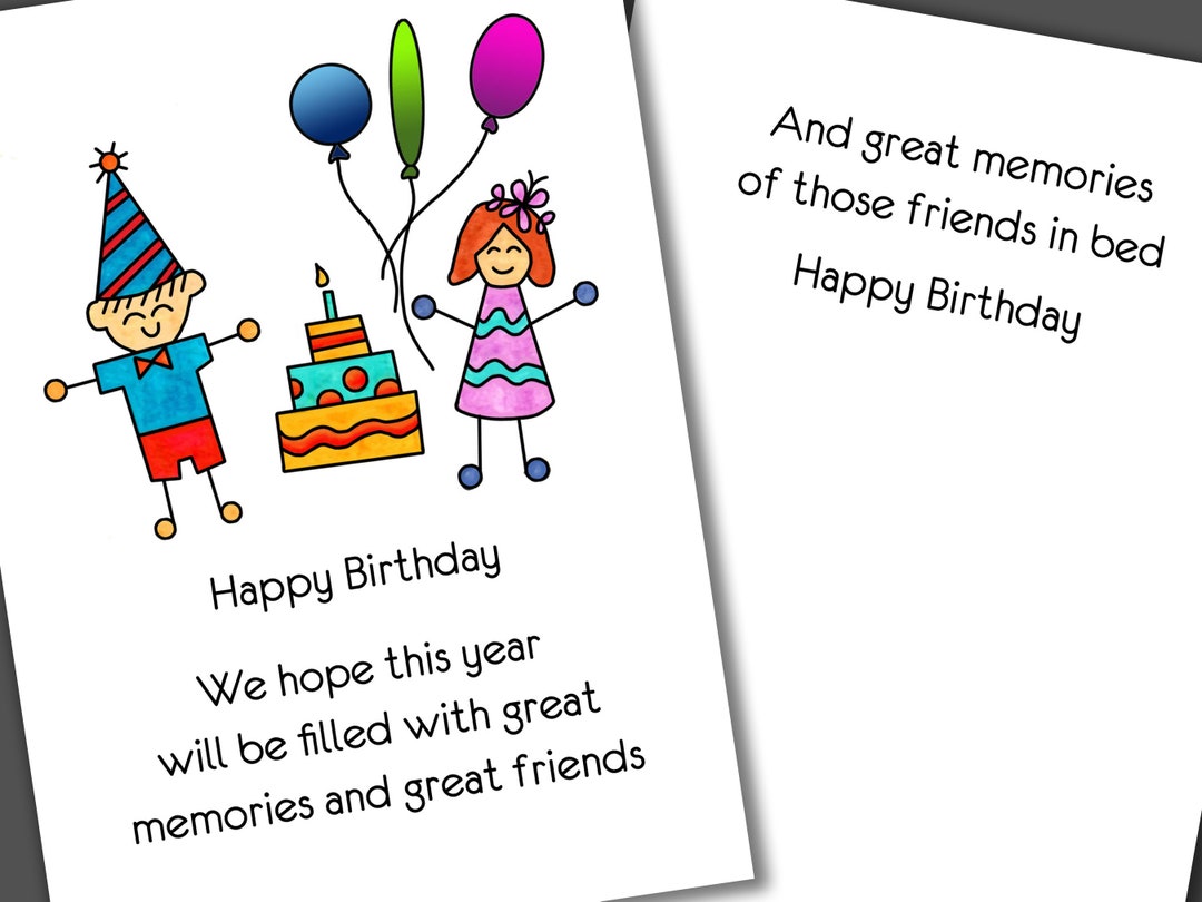 Great Friends And Great Sex Birthday Card Happy Birthday Card Funny 3631