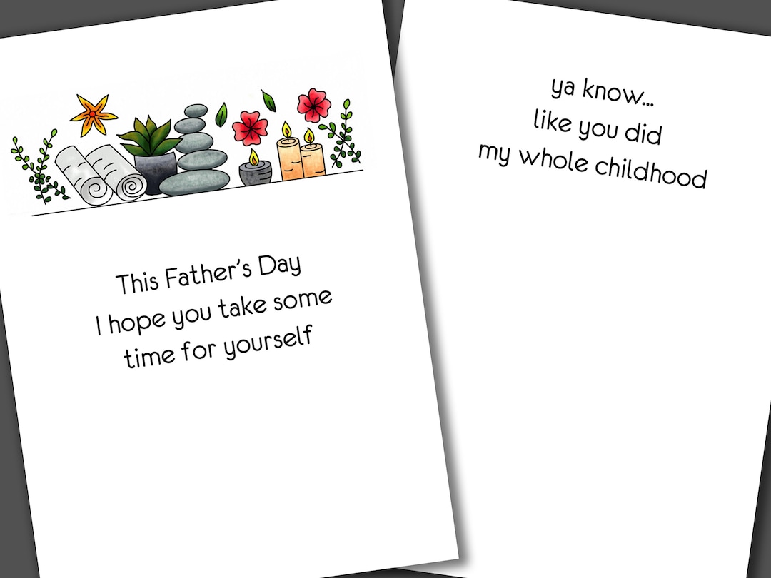 Absent Father Funny Father's Day Card, Happy Father's Day Card, Funny ...