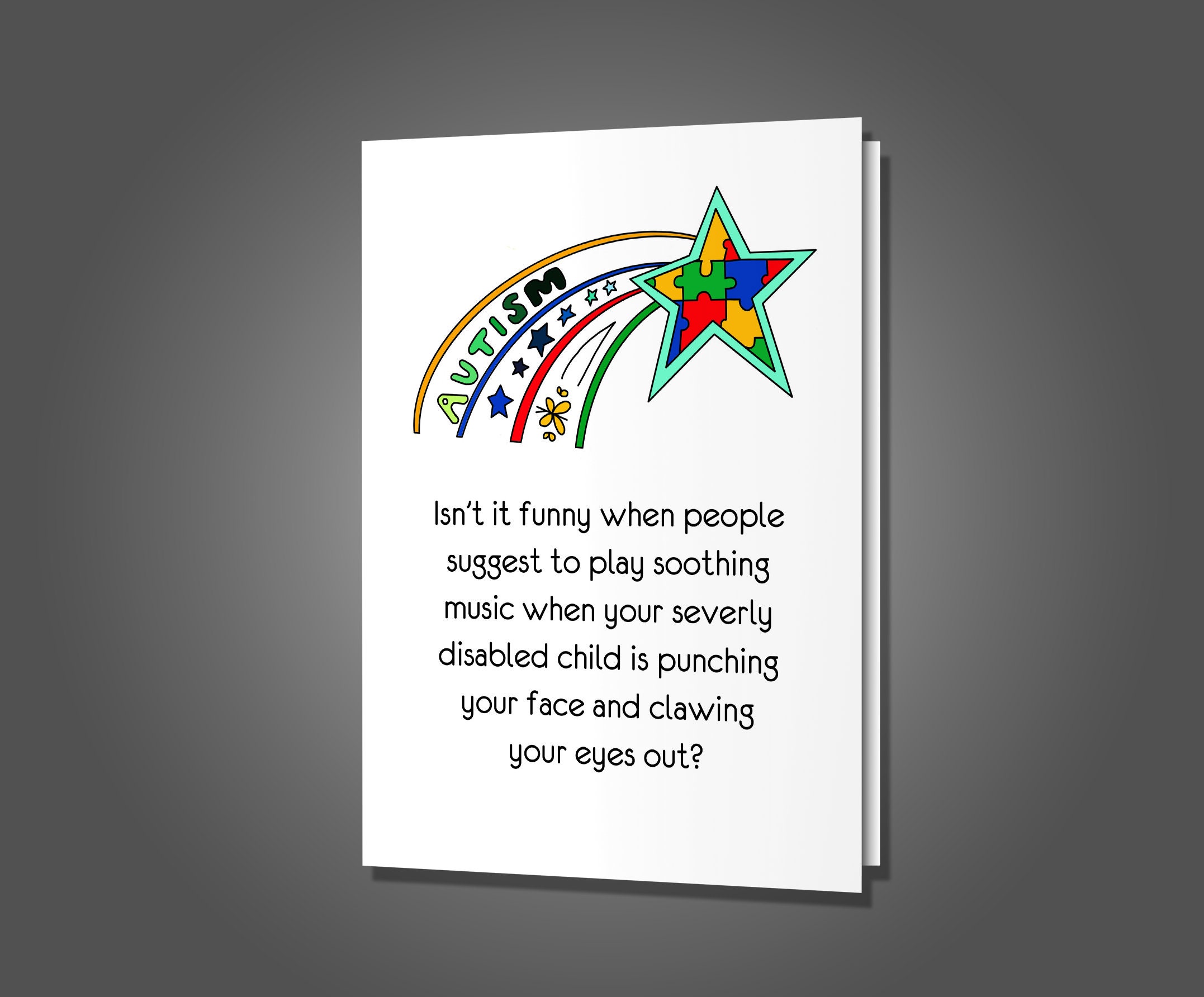 Autism & Meltdowns Special Needs Card, Funny Hang in There Card, Funny ...