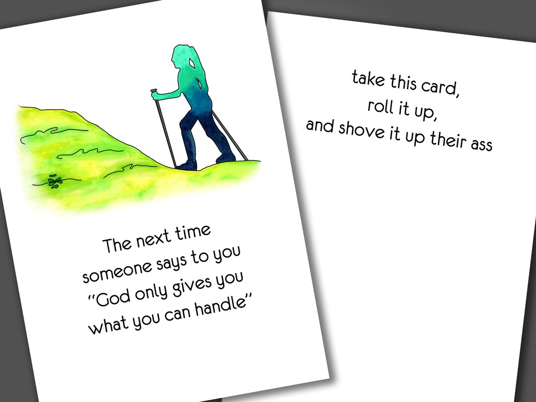 Shove It Encouragement Card Funny Adult Humor Card Special - Etsy