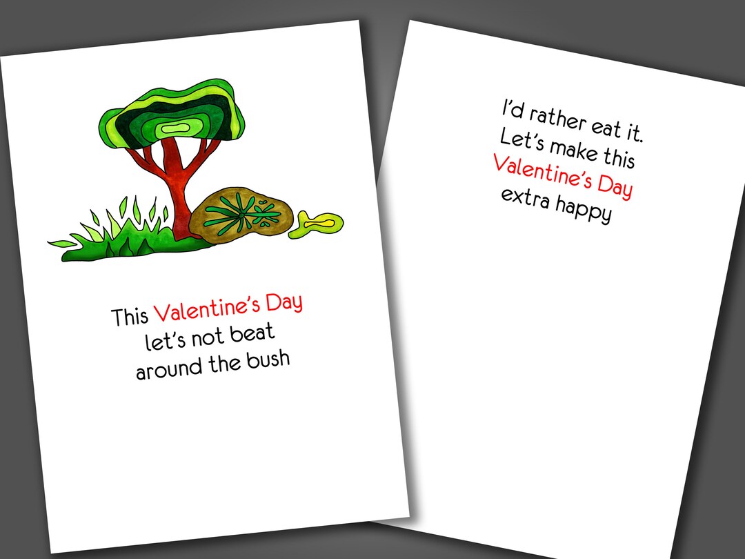 I Eat Bush Valentine's Day Card, Funny Valentine Card, Adult Humor Card ...