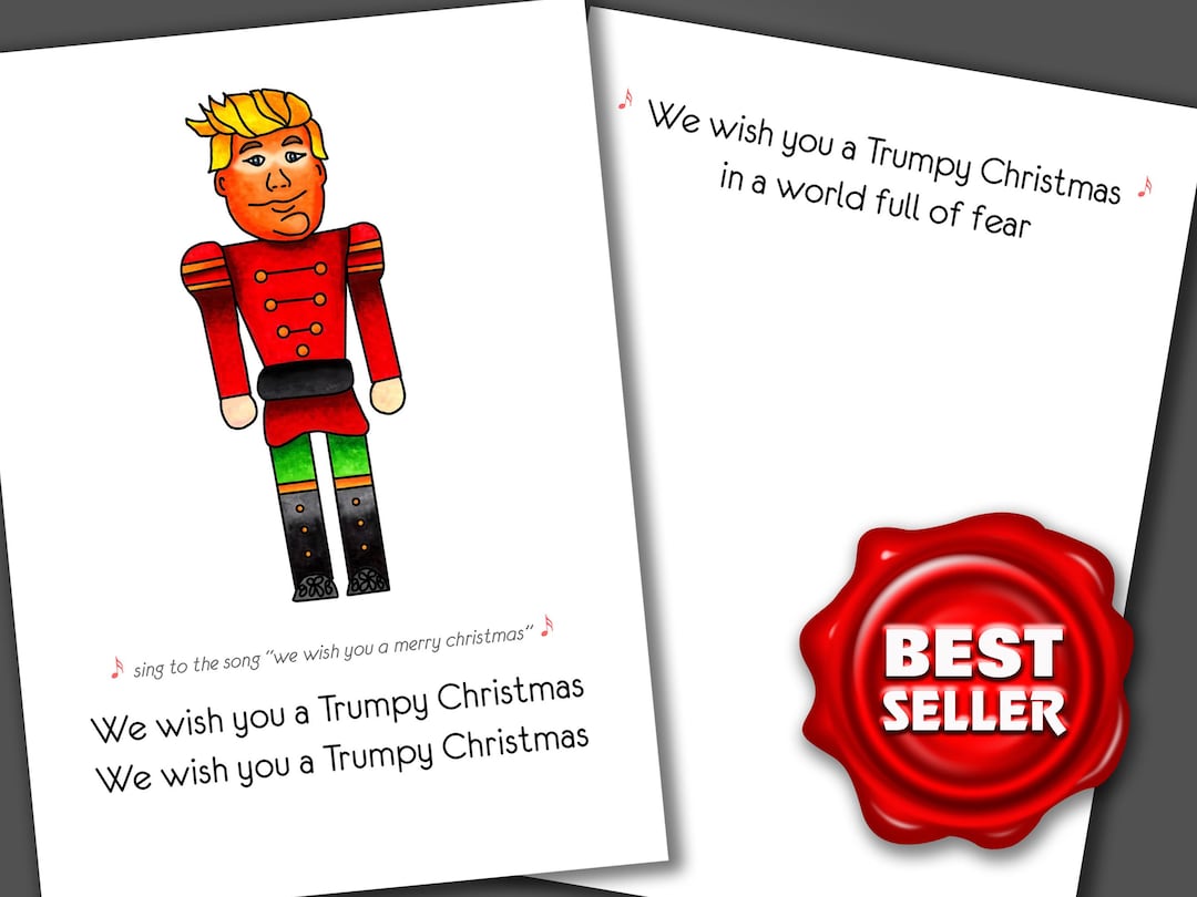 Wish You a Trumpy Christmas, Merry Christmas Card, Funny Christmas Card - Etsy