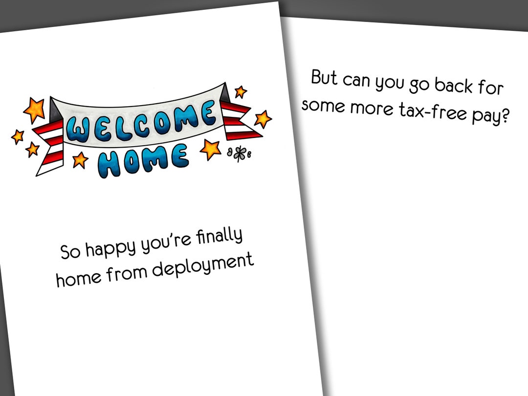 Go Back Funny Welcome Home Card, Funny Military Card, Funny Deployment ...