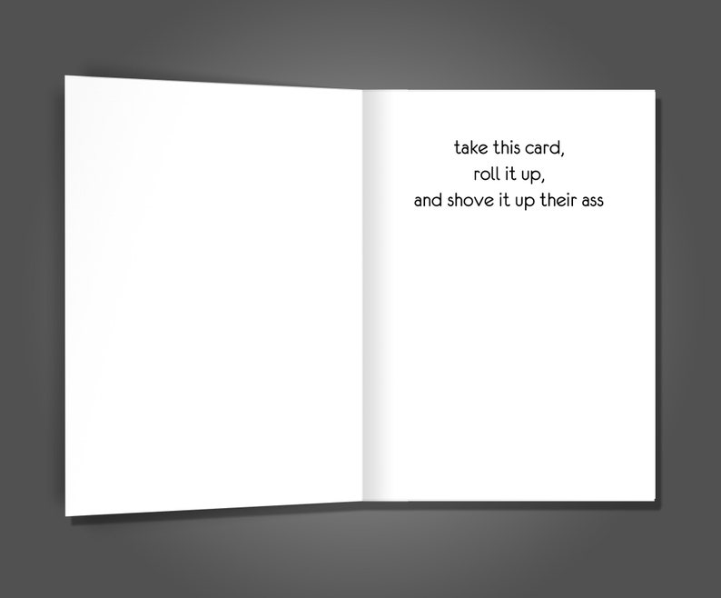 Shove It Encouragement Card, Funny Adult Humor Card, Special Occasion ...