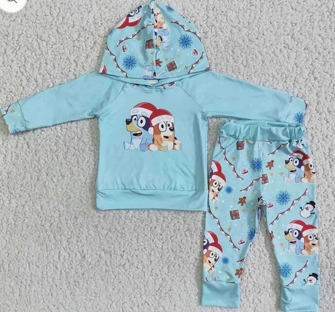Baby Girls Christmas 2 Piece Bluey Bell Bottom Outfit Preorder - Etsy