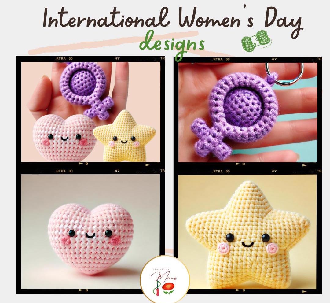 IWD Crochet Amigurumi Pattern Set – Star, Heart and Venus Symbol ...