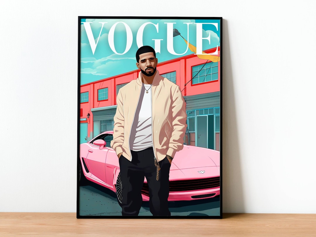 Drake Poster, Magazine Digital Poster, Preppy Room Decor, Pop Culture ...