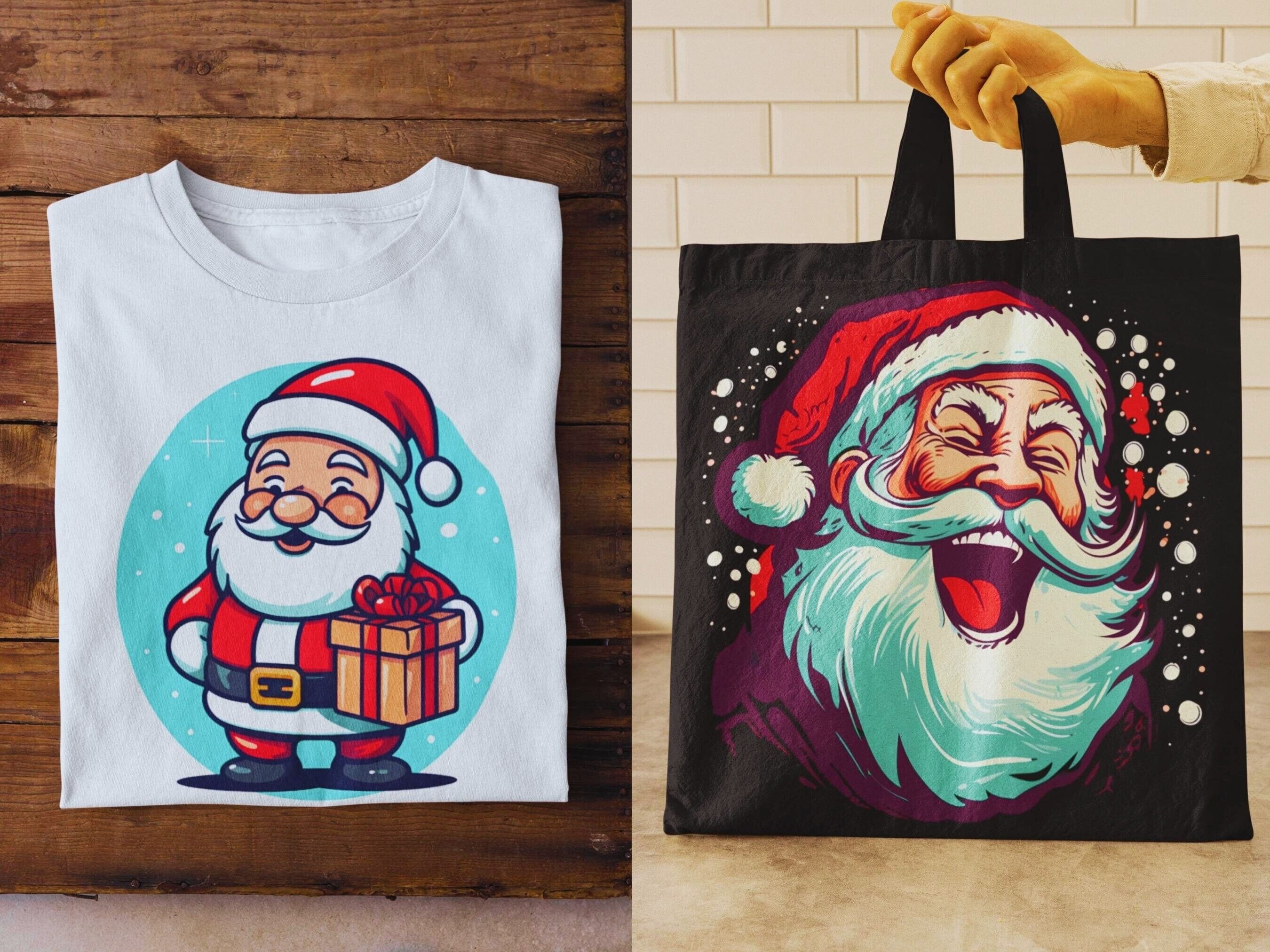 100 Santa Svg Bundle, Merry Christmas Svg Santa Claus Png Sublimation ...