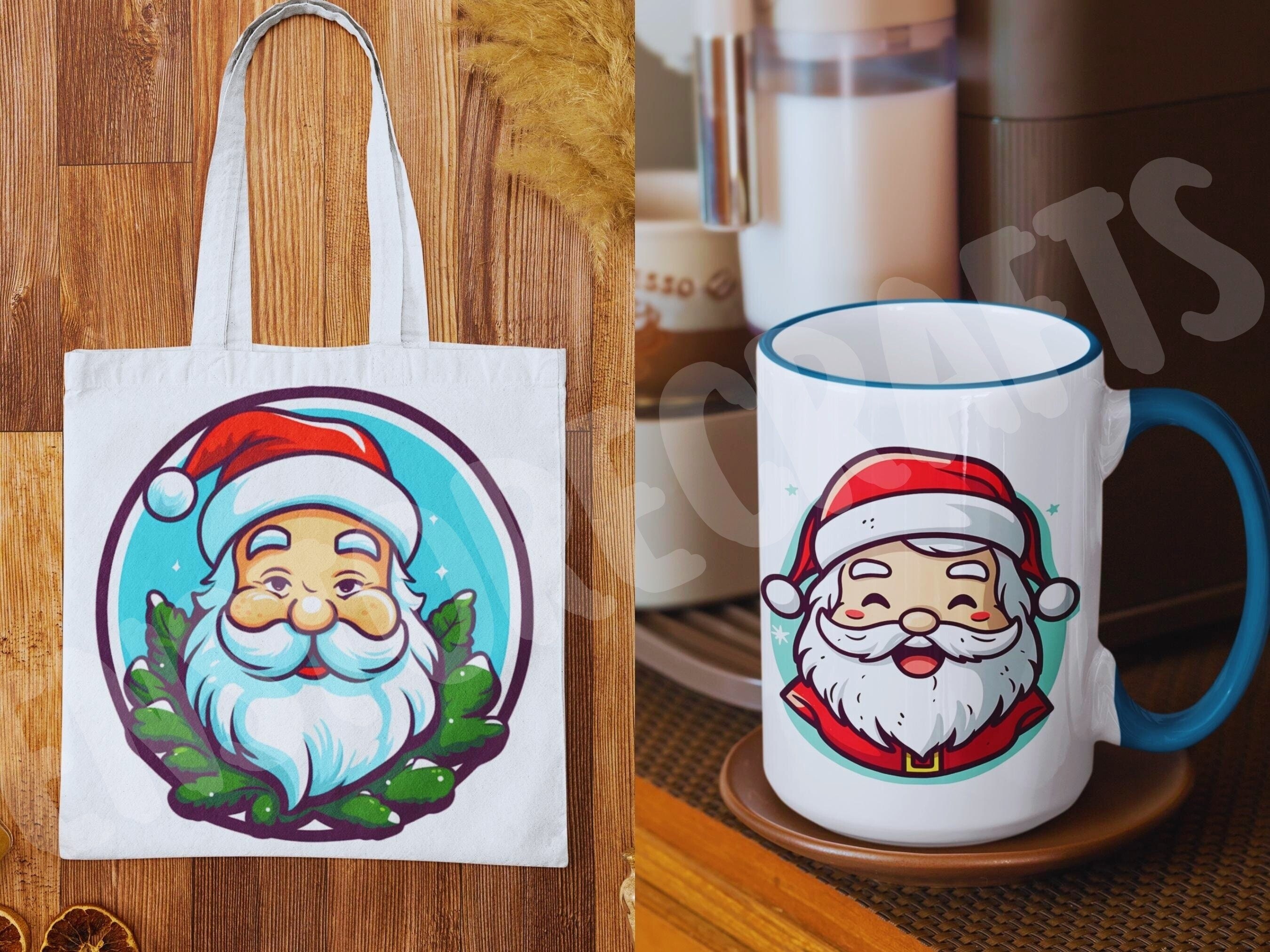 100 Santa Svg Bundle, Merry Christmas Svg Santa Claus Png Sublimation ...