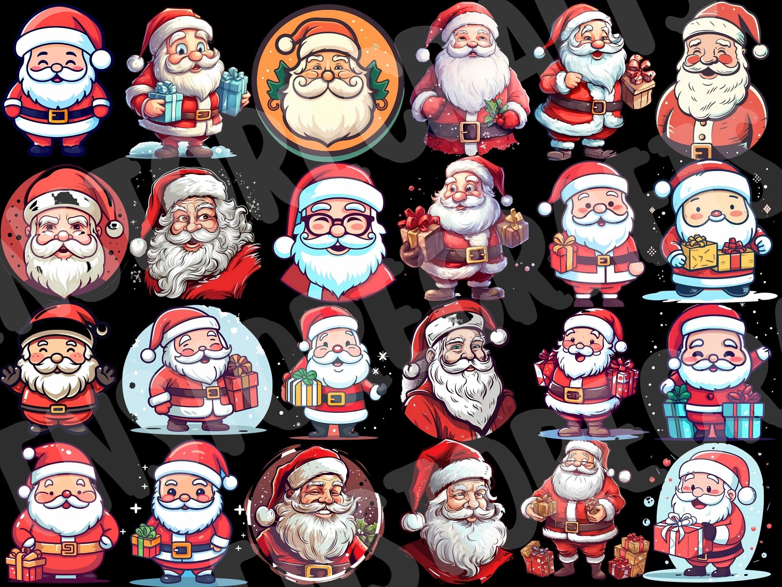100 Santa Svg Bundle, Merry Christmas Svg Santa Claus Png Sublimation ...