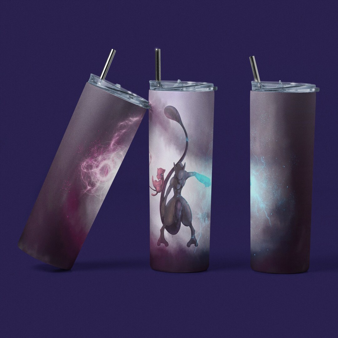 Pokemon Mew/mewtwo Sublimation 20oz Tumbler Wraps Straight - Etsy