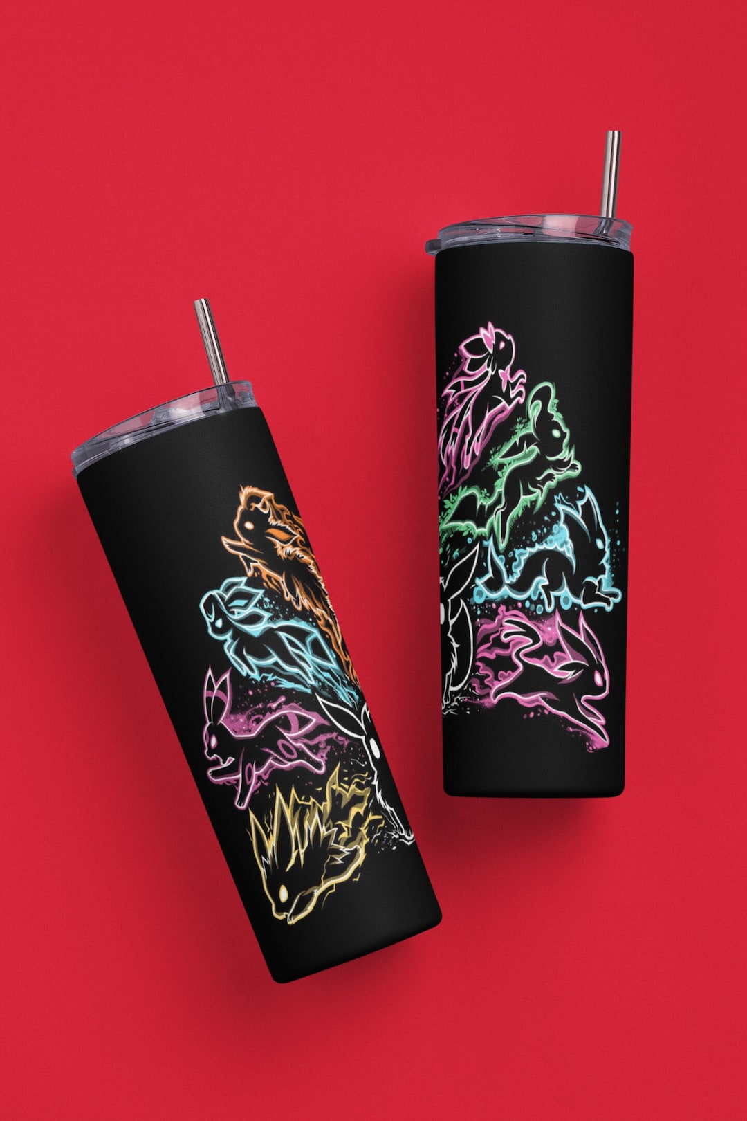 Eevee Evolutions Sublimation Tumbler Wrap - 20oz and Tapered, Pokemon ...