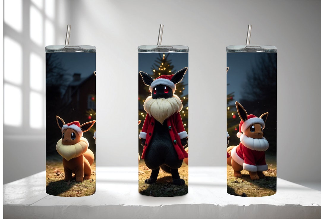Eevee Evolutions Christmas Sublimation Tumbler Wrap 20oz and Tapered ...