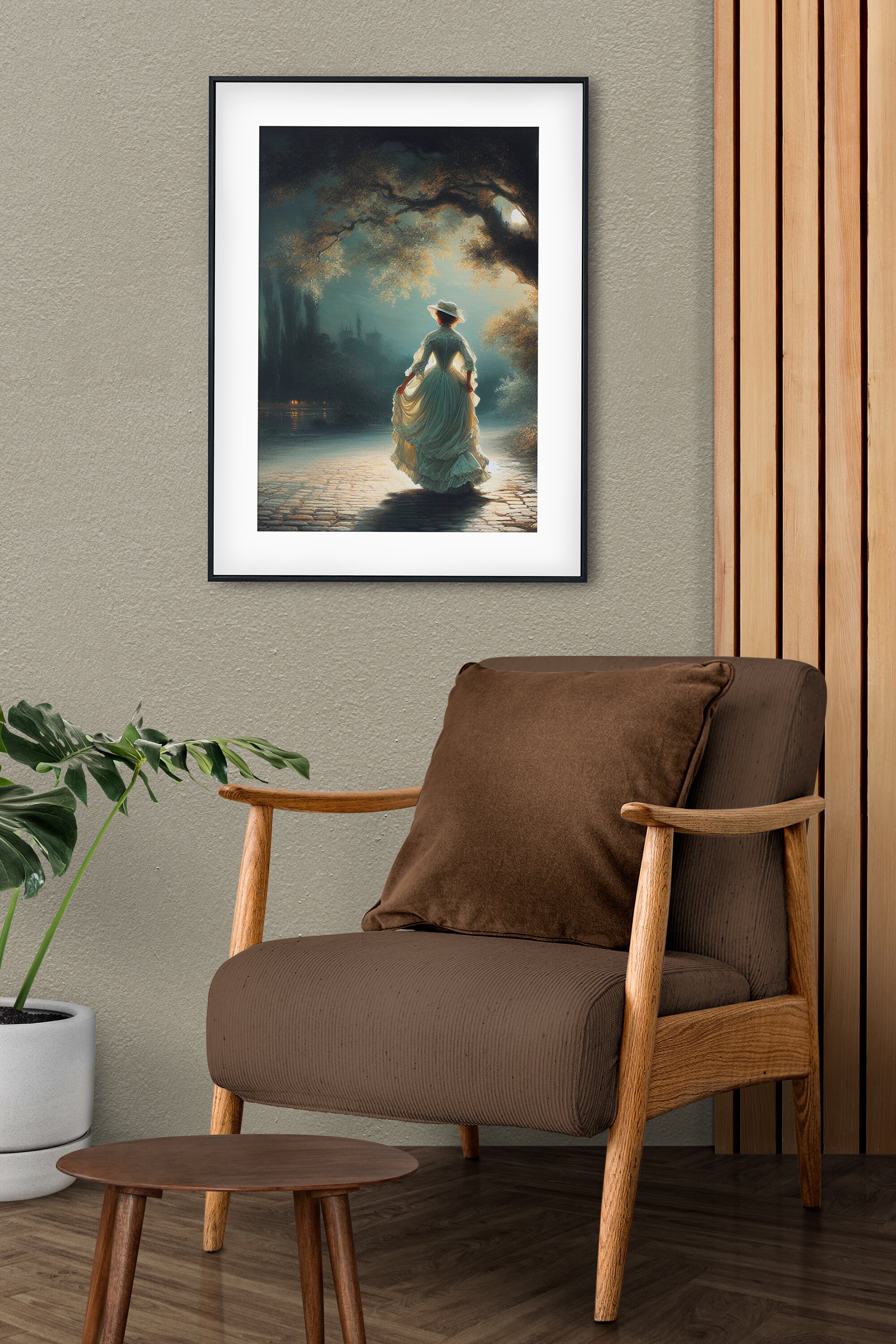 PRINTABLE Beautiful Dark Oil Painting & Moonlight | Vintage Portrait ...